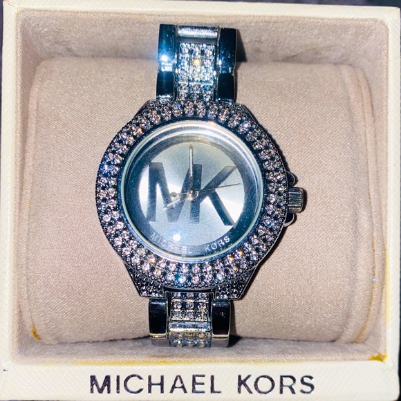 Michael Kors | Accessories | Nib Michael Kors Silver Diamond Watch ...